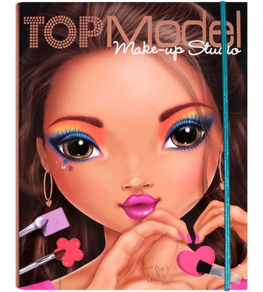 Топ модел: Книжка за оцветяване с гримове - детска книга - store.bg