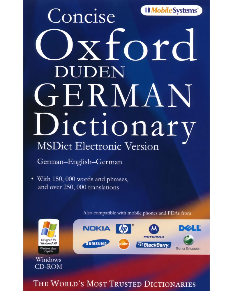 Concise Oxford-Duden German Dictionary : MSDict Electronic Version ...