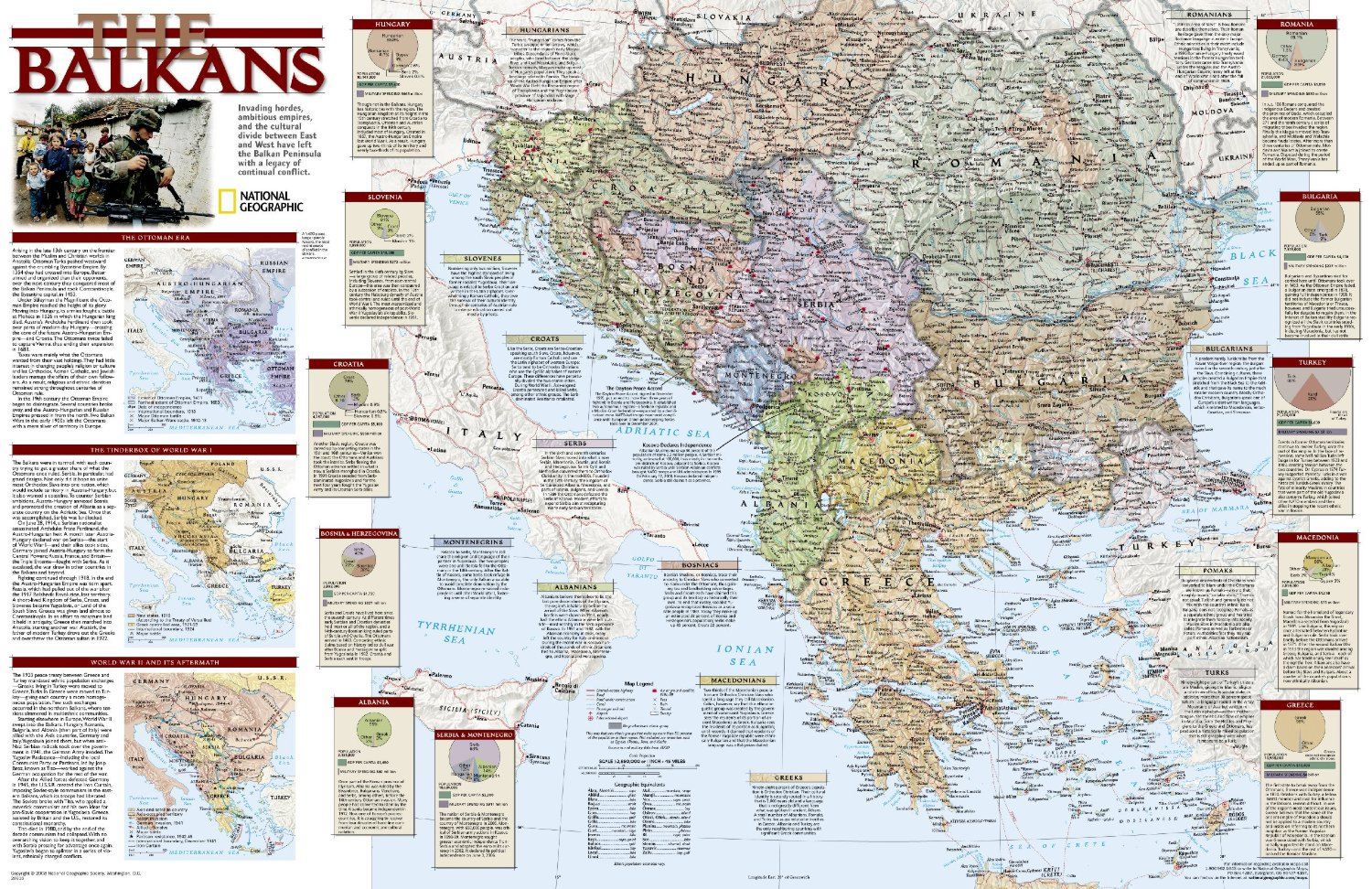 National Geographic Maps: The Balkans - карта - store.bg