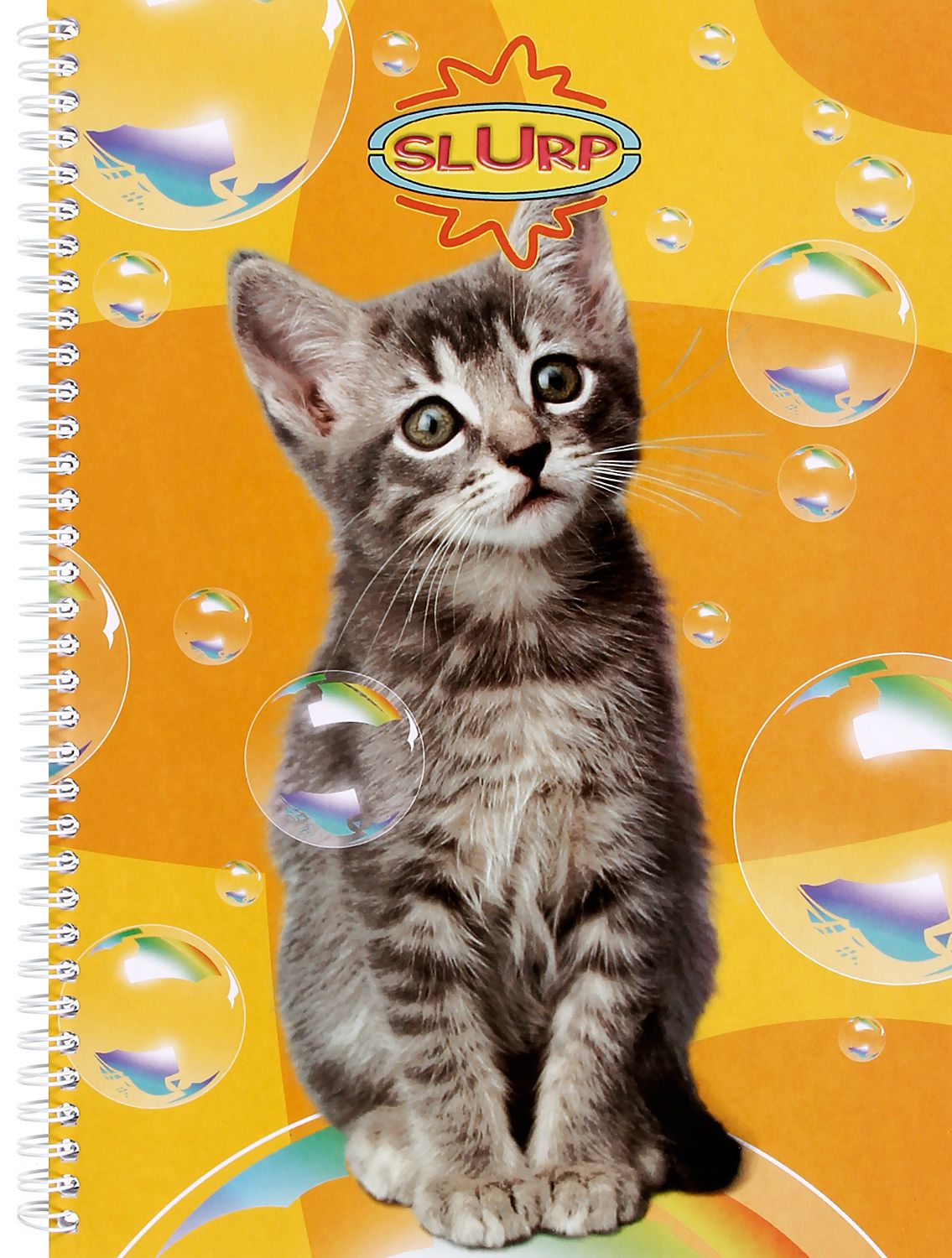Ученическа тетрадка със спирала Slurp - Cat yellow - - store.bg