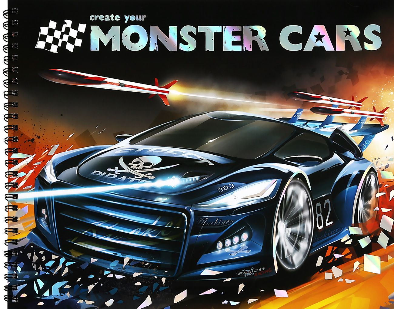 Книжка със стикери: Create your Monster Cars - детска книга - store.bg