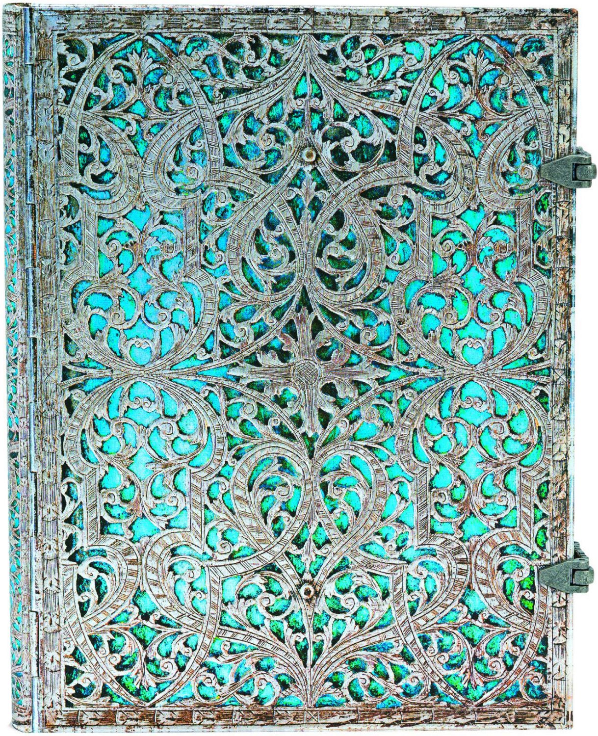 Тефтер с твърда корица Silver Filigree Maya Blue Paperblanks - store.bg