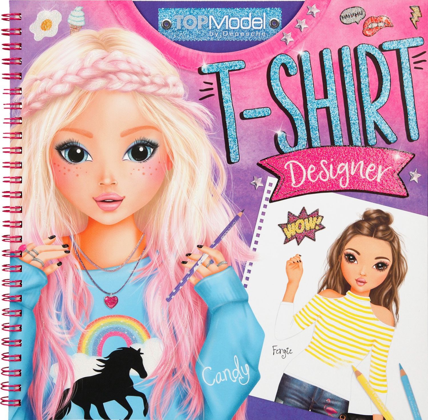 Топ модел: Създай своя тениска - книжка за оцветяване + стикери ...