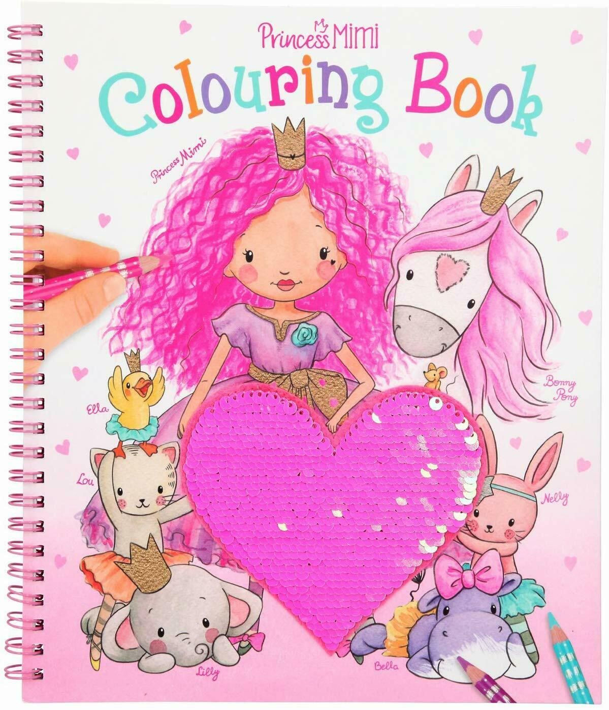 Princess Mimi - книжка за оцветяване с пайети - детска книга - store.bg