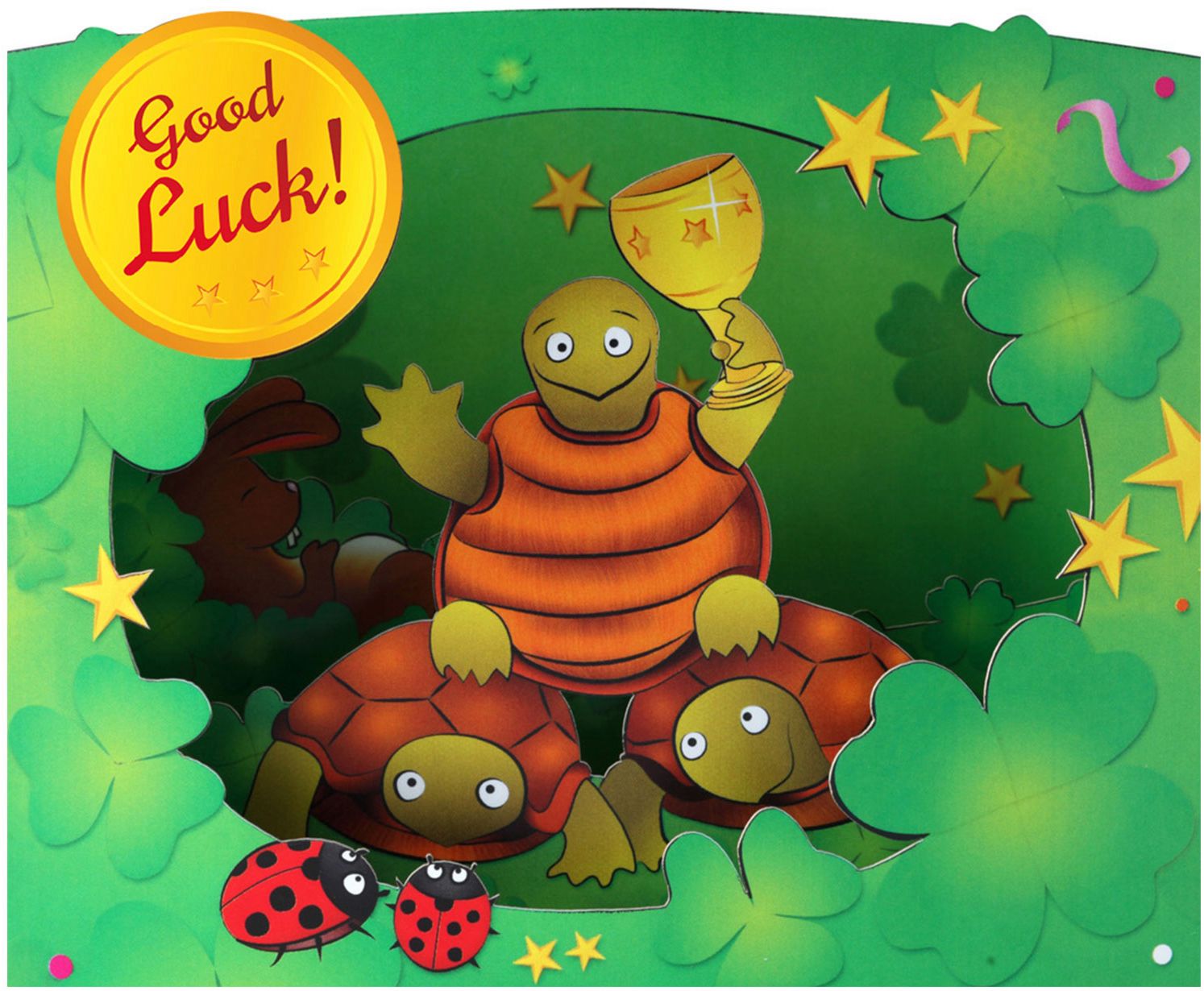 Поздравителна 3D картичка - Good Luck - store.bg