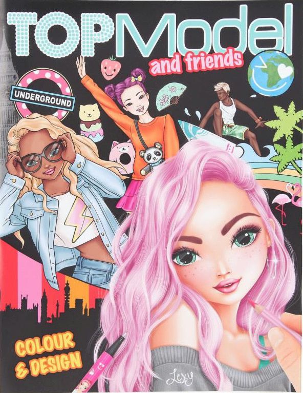 Топ модел и приятели: Книжка за оцветяване и дизайн - детска книга ...