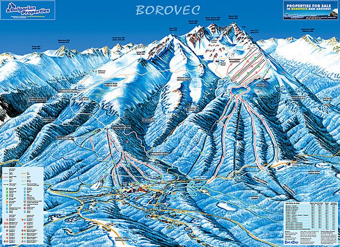 Карта-плакат на Боровец - store.bg