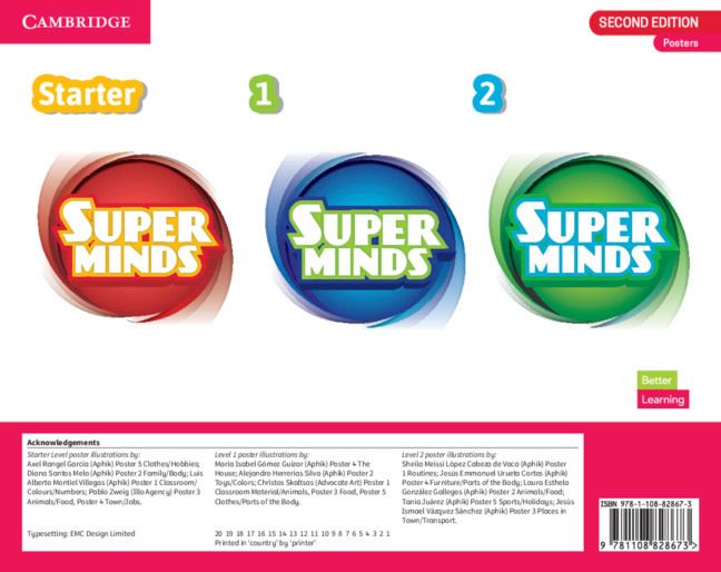 Super Minds Starter, 1 and 2 Poster Pack - store.bg
