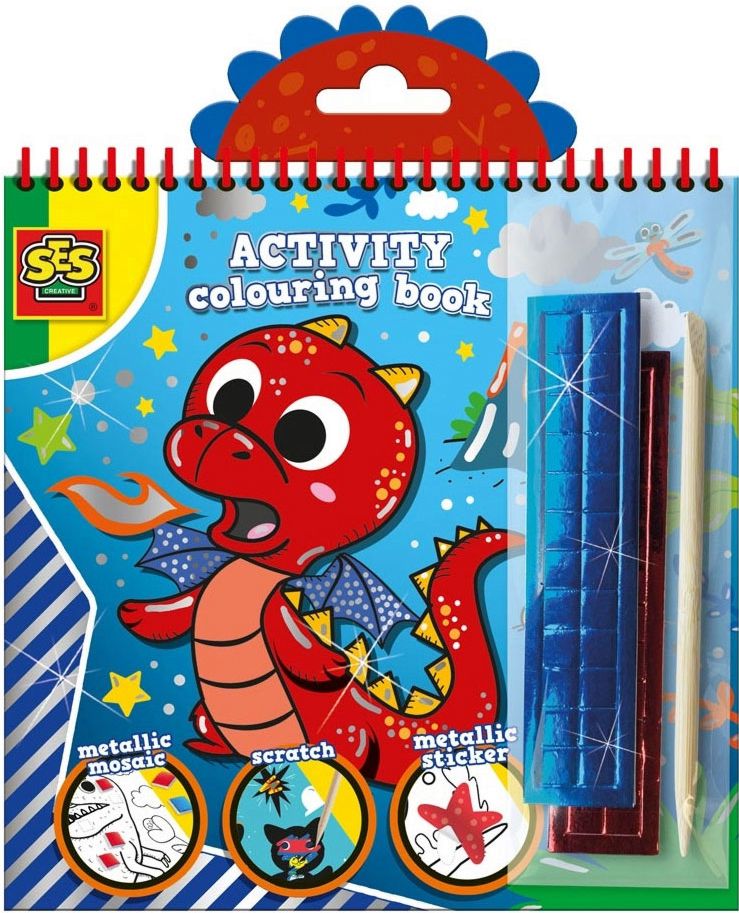 Книжка за оцветяване металик 3 в 1 Store Bg