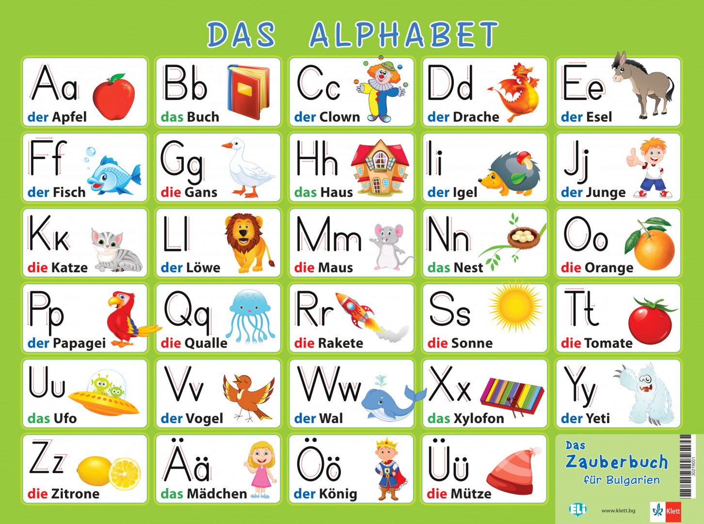 Учебно табло: Das Alphabet - store.bg