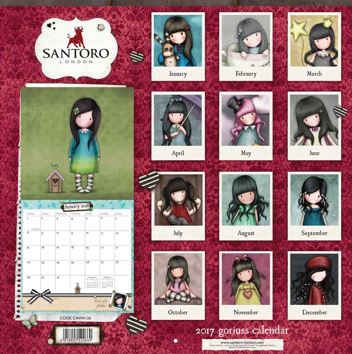 store.bg - Работен календар - Gorjuss 2017