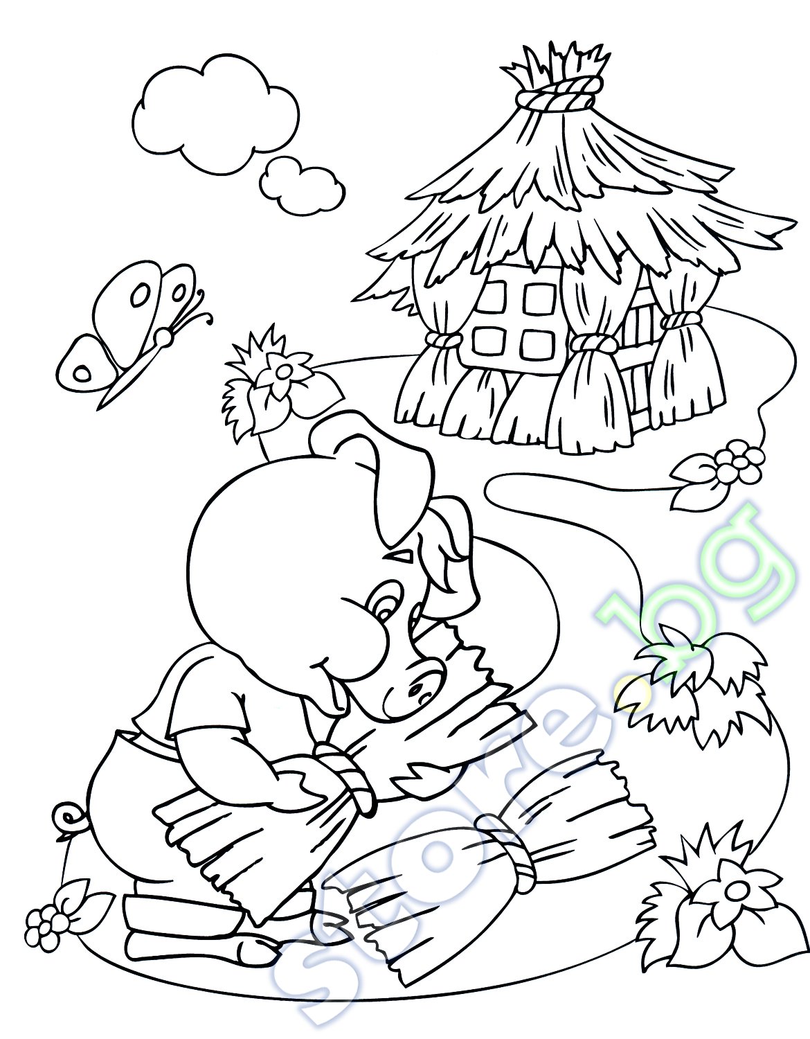 store.bg - Книжка за оцветяване: Трите прасенца - детска книга